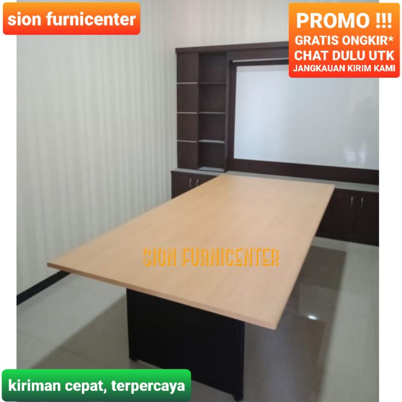 Jual meja rapat panjang / meja meeting panjang / meja rapat 240 cm ...