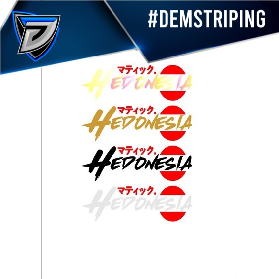 Jual STICKER MATIC HEDONESIA KANJI JAPAN CUTTING | Shopee Indonesia