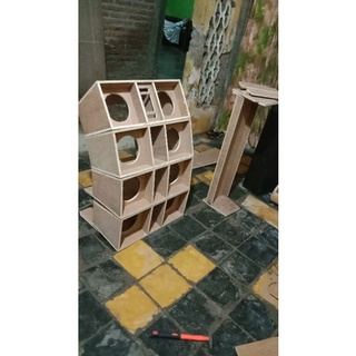 Jual BOX SPEAKER LINE ARRAY 6 INCH DOBEL + TWITER MENTAHAN MINIATUR ...