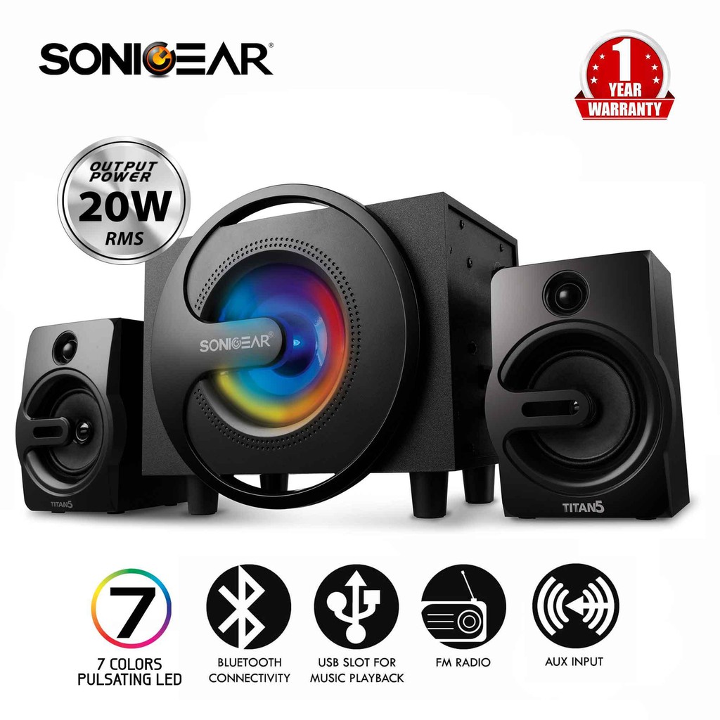 Jual Sonicgear Titan 5 BTMI (2.1 Multimedia Speaker) | Shopee Indonesia
