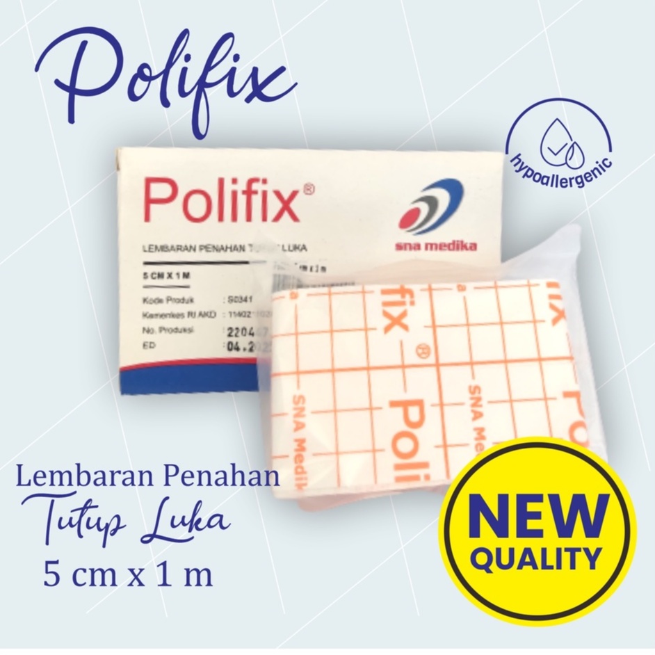 Jual POLIFIX PLESTER PENAHAN TUTUP LUKA 5CM X 1M | Shopee Indonesia
