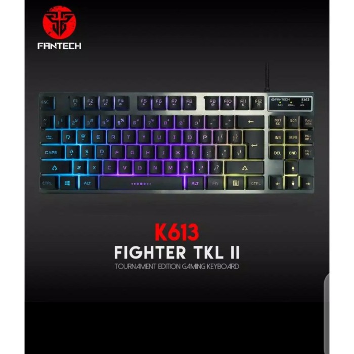 Jual Fantech K613 Fighter II Gaming Keyboard Membrane RGB Baklit TKL | Shopee Indonesia