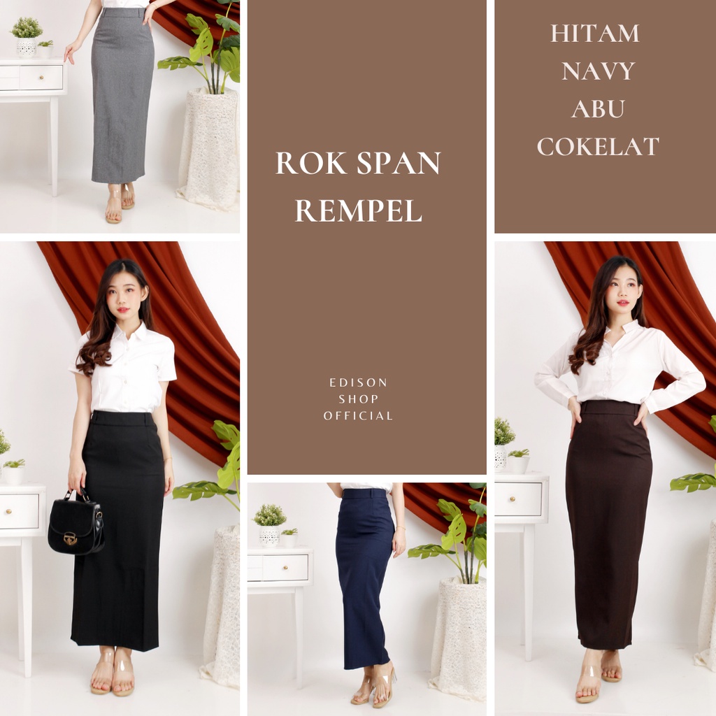 Jual Rok Panjang Kerja Wanita Kantor / Rok Span Kerja Wanita / Rok Span ...