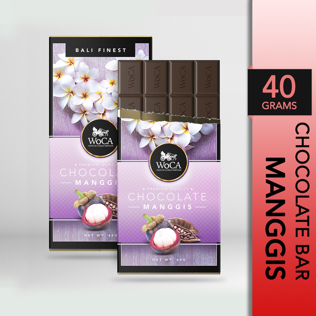 WoCA Cokelat Manggis Premium Chocolate Bar 40 gram | Shopee Indonesia