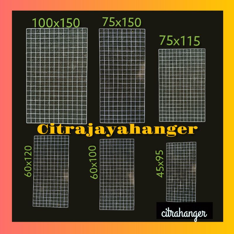 Jual Jaring Ram Besi Dinding Ukuran 75x150cm | Gantungan Hook Ram ...