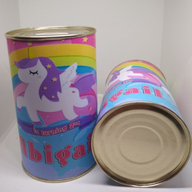 Celengan Kaleng | Custome Design | Foto dan Nama | Shopee Indonesia