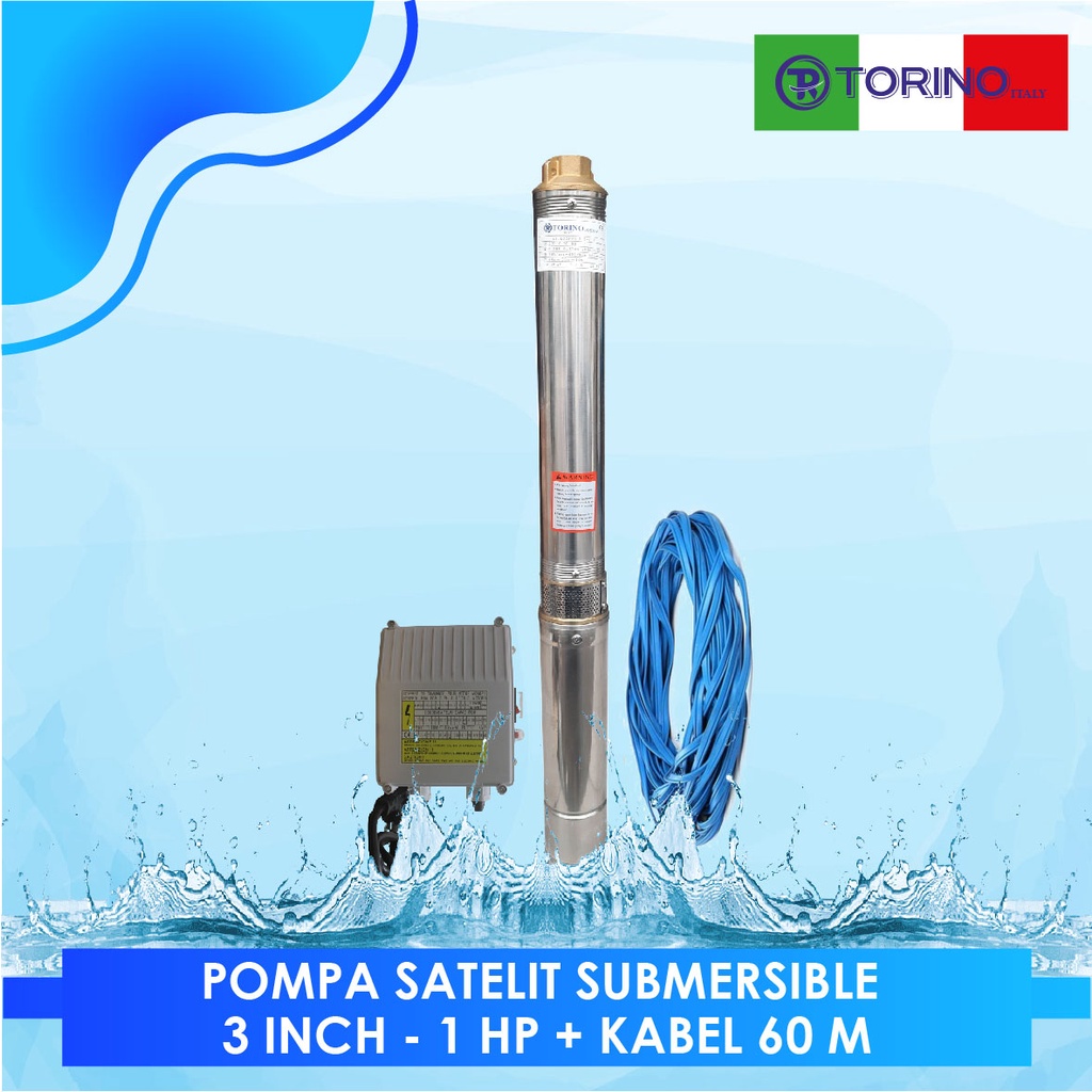 Jual Pompa Satelit / Submersible 3 Inch - 1HP + Kabel 60M (AsliPabrik ...