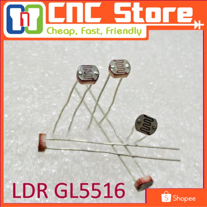 Jual [PAS-0016] LDR GL5516 5MM PHOTORESISTOR PHOTO RESISTOR GL 5516 ...