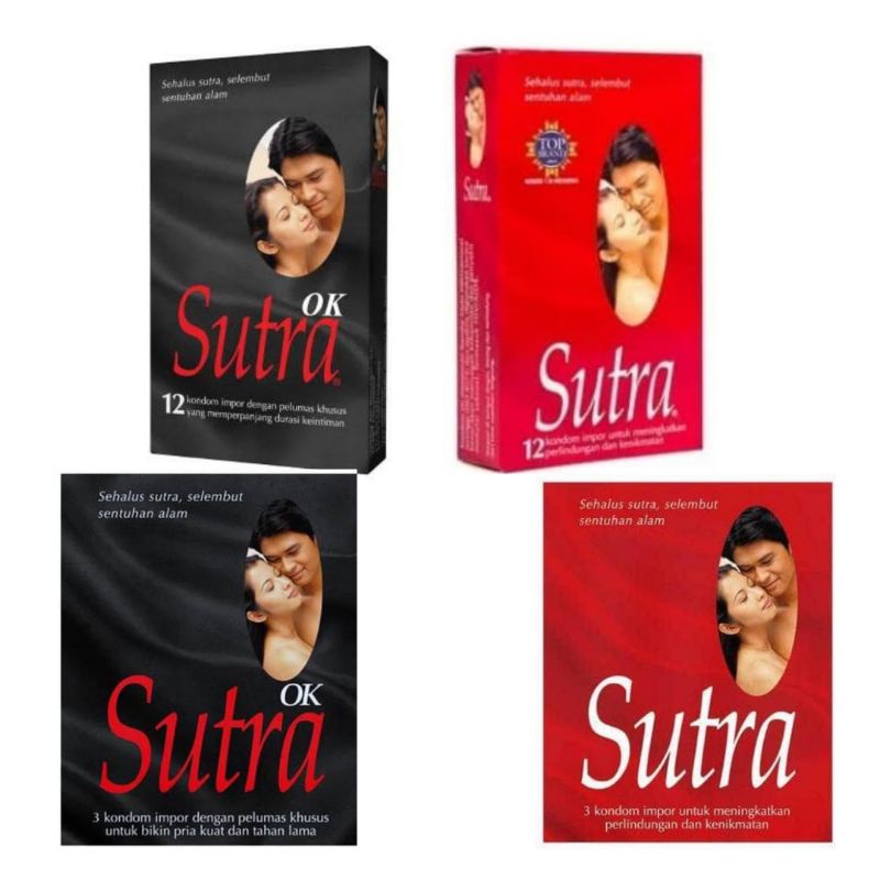 Jual Kondom SUTRA isi 3 piece dan 12 piece (OK Hitam / Merah) | Shopee Indonesia