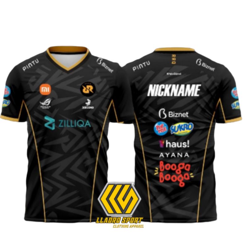 Jual Kaos Jersey Rrq terbaru 2022/2023 MPL S10 hitam dan putih free ...