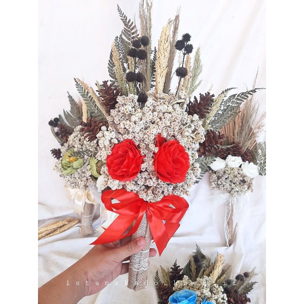 Jual Bouquet Wedding Buket Lamaran Mawar Merah | Shopee Indonesia