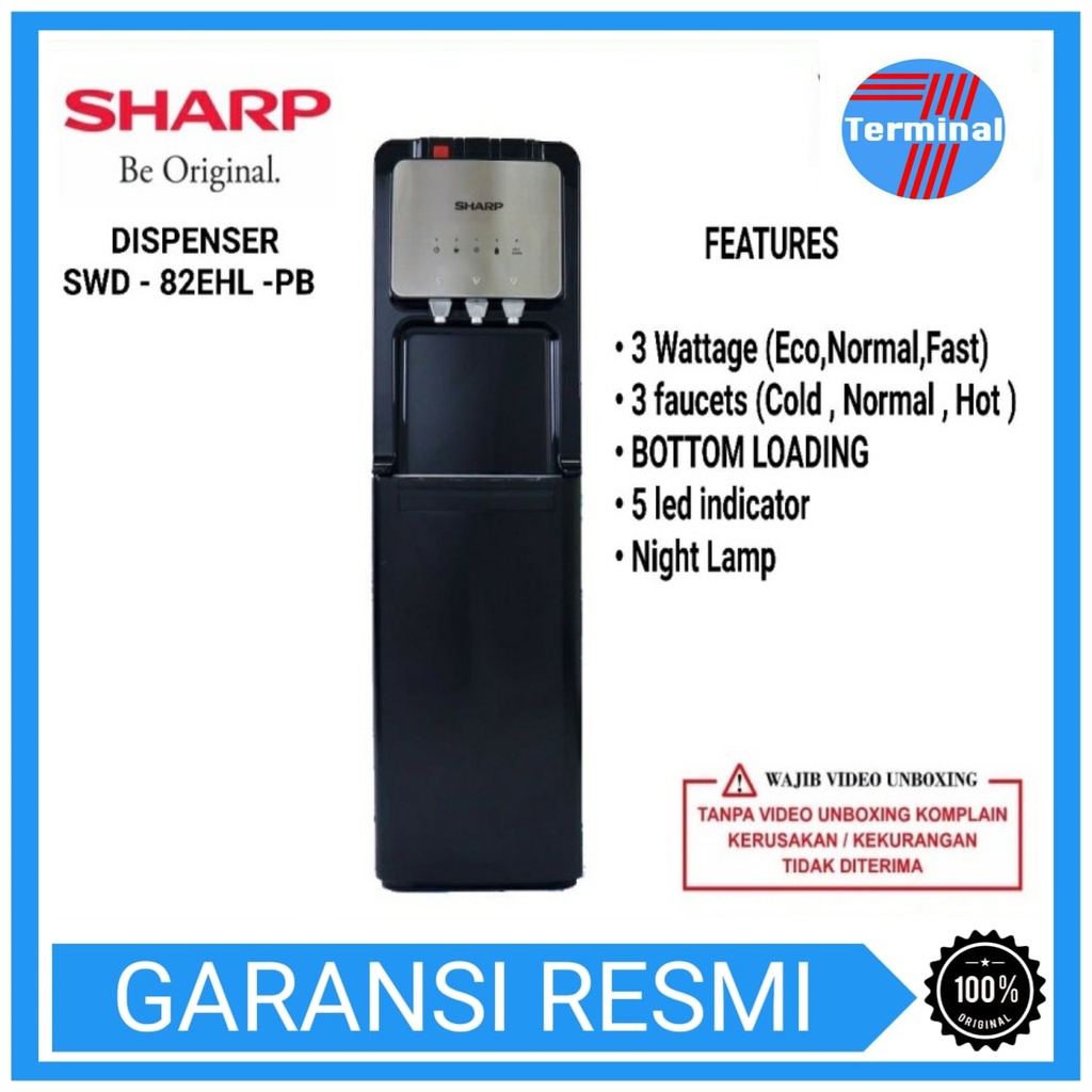Jual Sharp Dispenser Galon Bawah SWD-82EHL-PB (Night Lamp) | Shopee ...