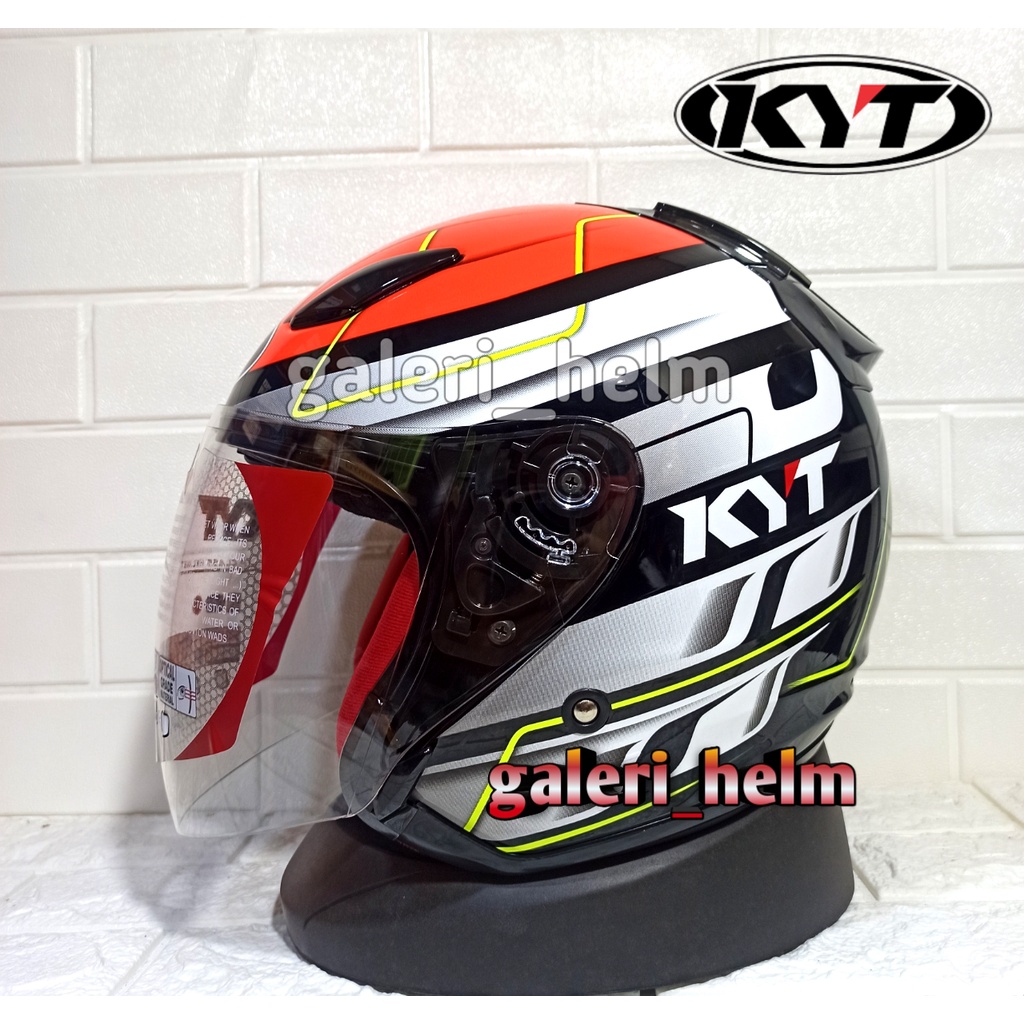 Jual HELM KYT DJ MARU #13 RED PLUO/HELEM KYT ORIGINAL Indonesia|Shopee Indonesia