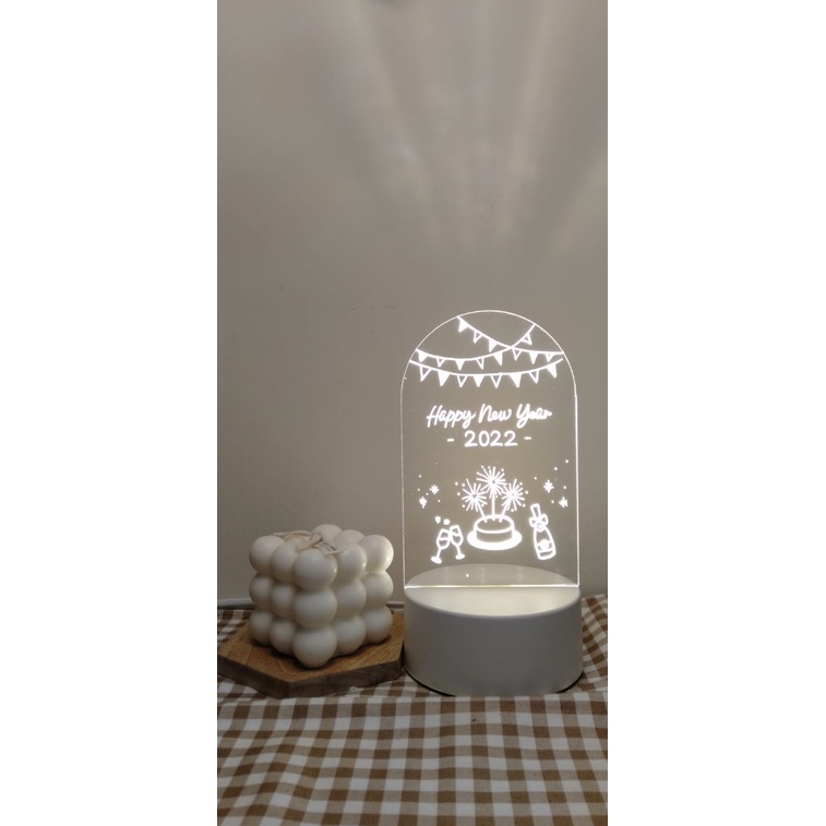 Jual Custom Lettering Lampu Acrylic Symmetry | Graduation | Birthday ...