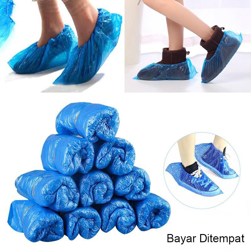 Jual Sarung Pelindung Cover Sepatu Anti Air Hujan Plastik Sekali Pakai ...