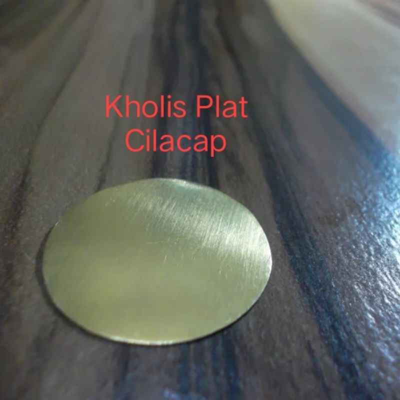 Jual Plat pelat Kuningan Bulat tebal 0,5mm,,diameter 2,5cm,,4cm,,3cm,,3 ...