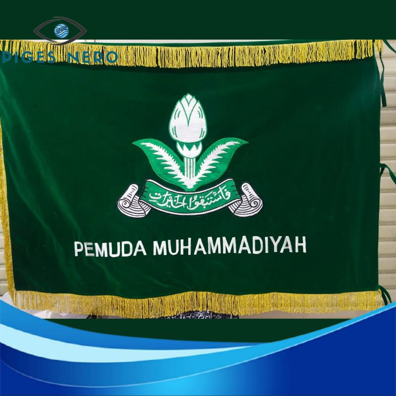 Jual Bendera Ruangan / Pataka Logo Pemuda Muhammadiyah 90 x 135 cm ...