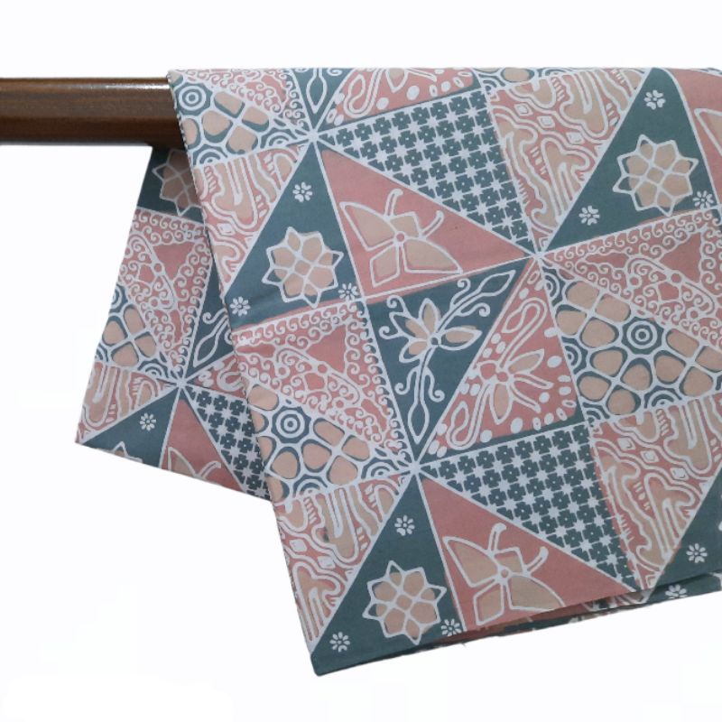 Jual kain batik cap katun 3warna coksu,salem,hijau motif tambal ...