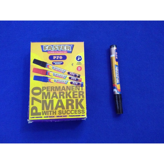 Jual Spidol Hitam Faster/ Spidol besar Hitam/ spidol permanent faster ...