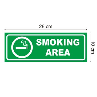 Stiker Vinyl Sign Tanda Lokasi Smoking Area Tempat Merokok Mall Kantor ...