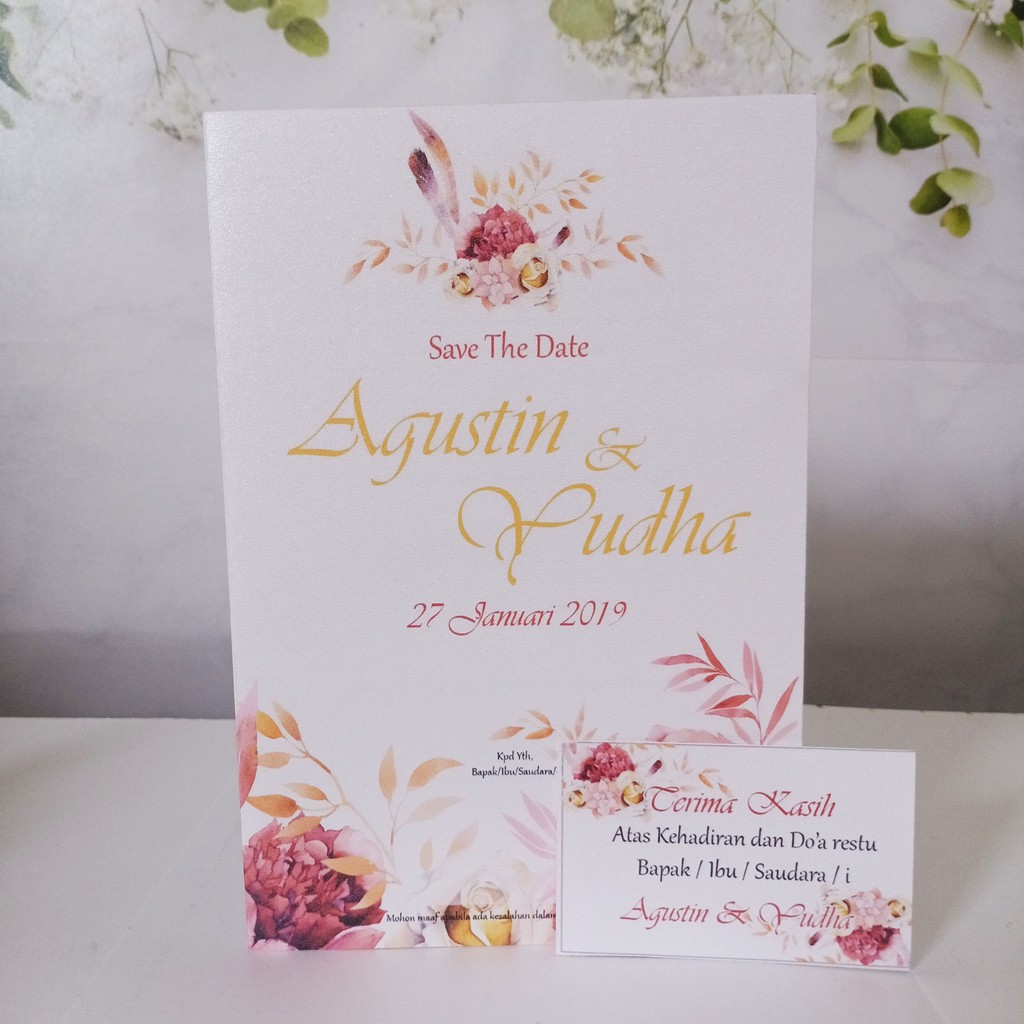 Jual undangan pernikahan flowers 18 | Shopee Indonesia