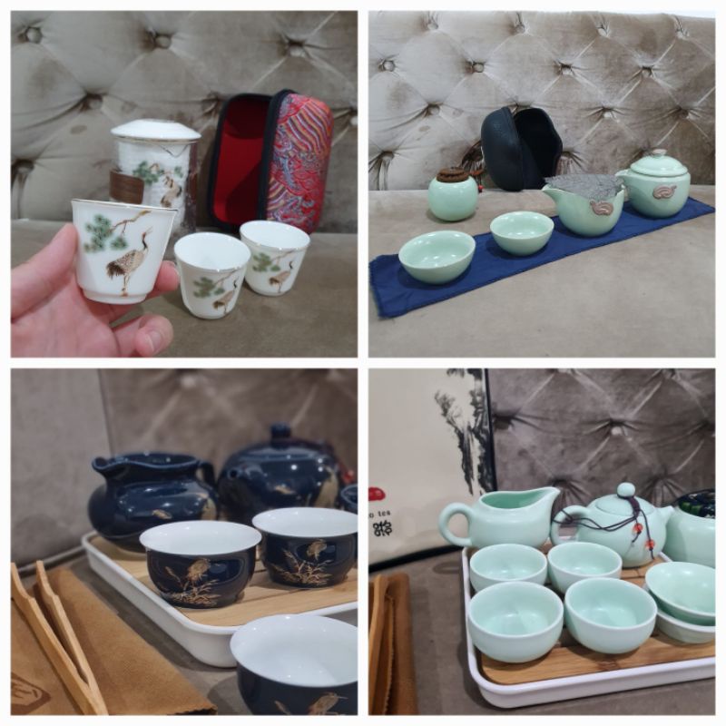 Jual CLASSIC Chinese tea pot set premium ceramic with box teapot set ...