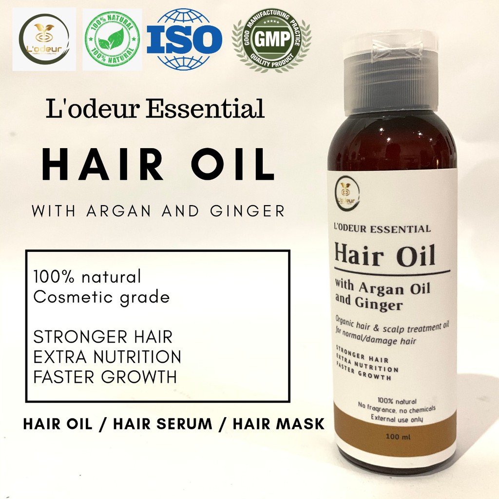 Hair oil - minyak rambut dengan campuran argan oil dan ekstrak ginseng ...