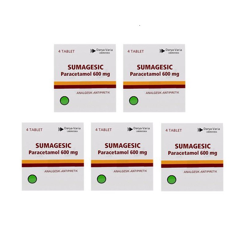 Jual Sumagesic Paracetamol 600mg @4 Tablets / 5 Strips | Shopee Indonesia