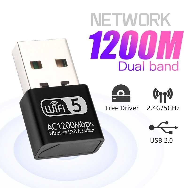 Jual USB WiFi Transmitter Receiver Dongle 802.11ac 1200Mbps AC1200 ...