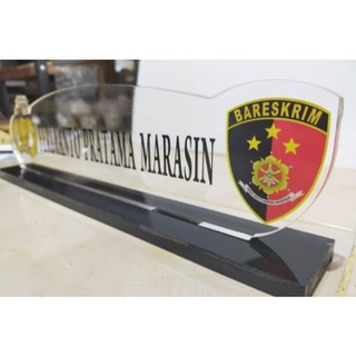 Jual Papan Nama Meja Akrilik bening / Name Desk Name Akrilik Name tag ...