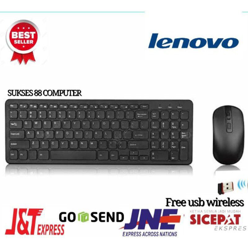 Lenovo Wireless Keyboard and Mouse Set Combo GKM520 Keys Fullsize ...