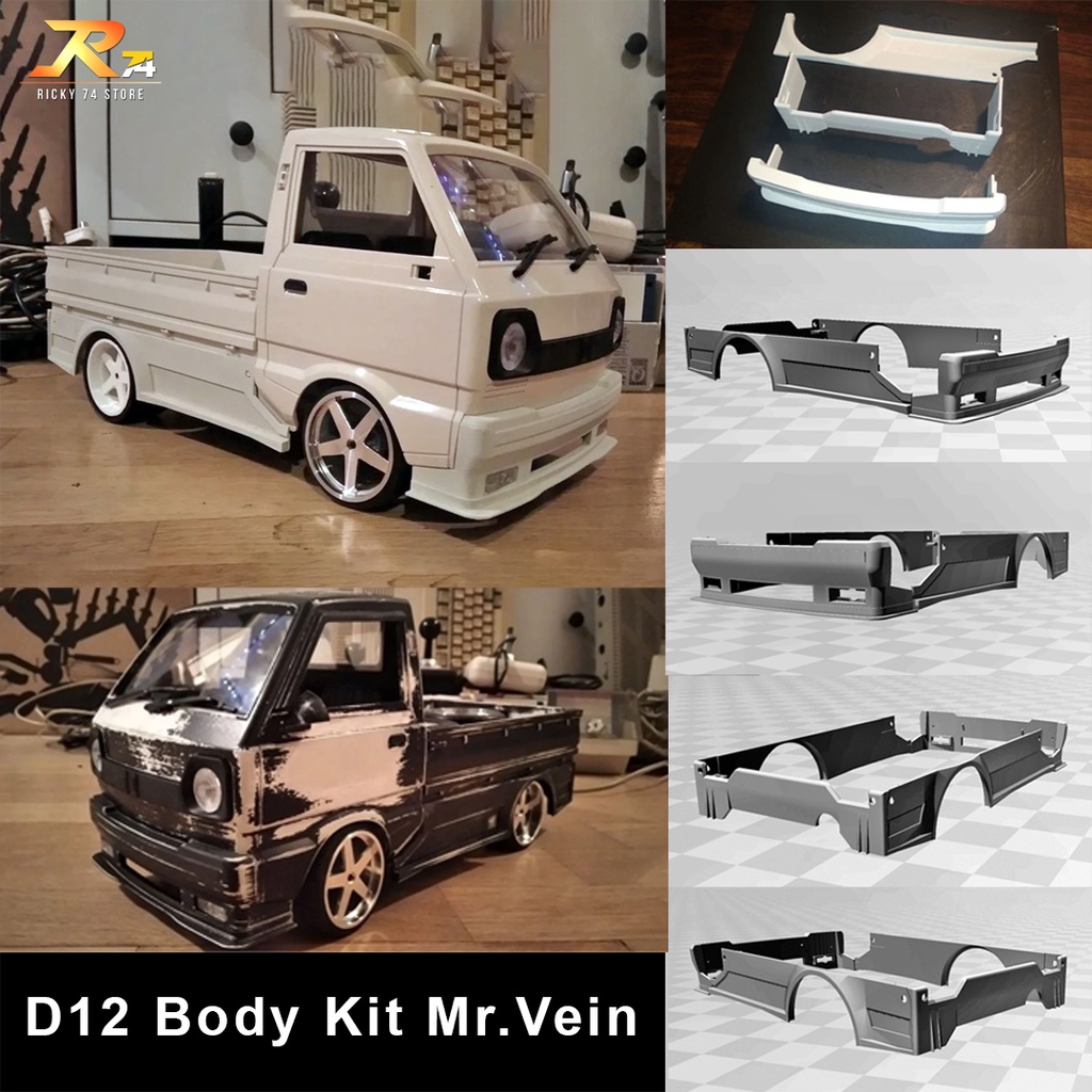Jual WPL D12 Body Kit Set MrVein - Body Part RC Drift Indonesia|Shopee Indonesia