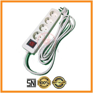 Jual COLOKAN LISTRIK 4 LUBANG 3 METER SAKLAR STOP KONTAK TERMINAL BOX ...
