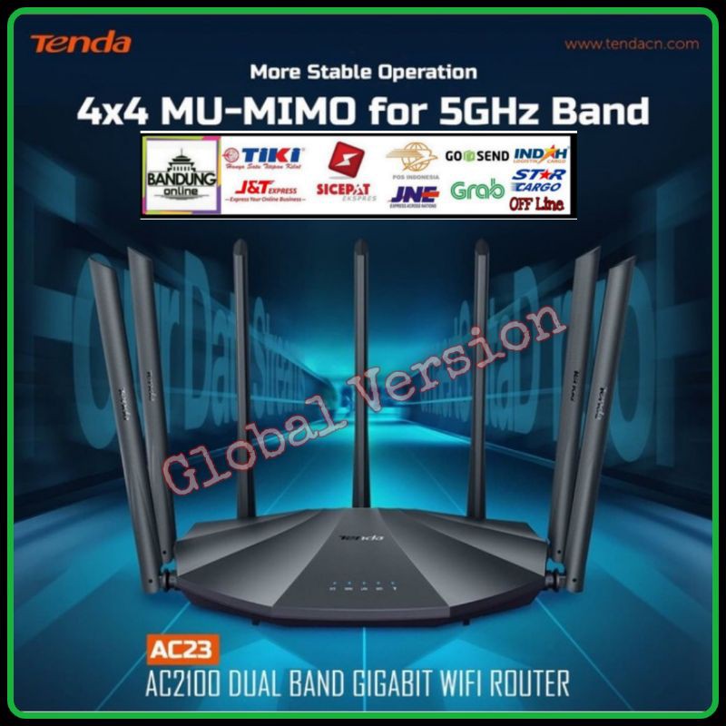 Jual Tenda AC23 AC2100 Dual Band Gigabit WiFi Router | Shopee Indonesia