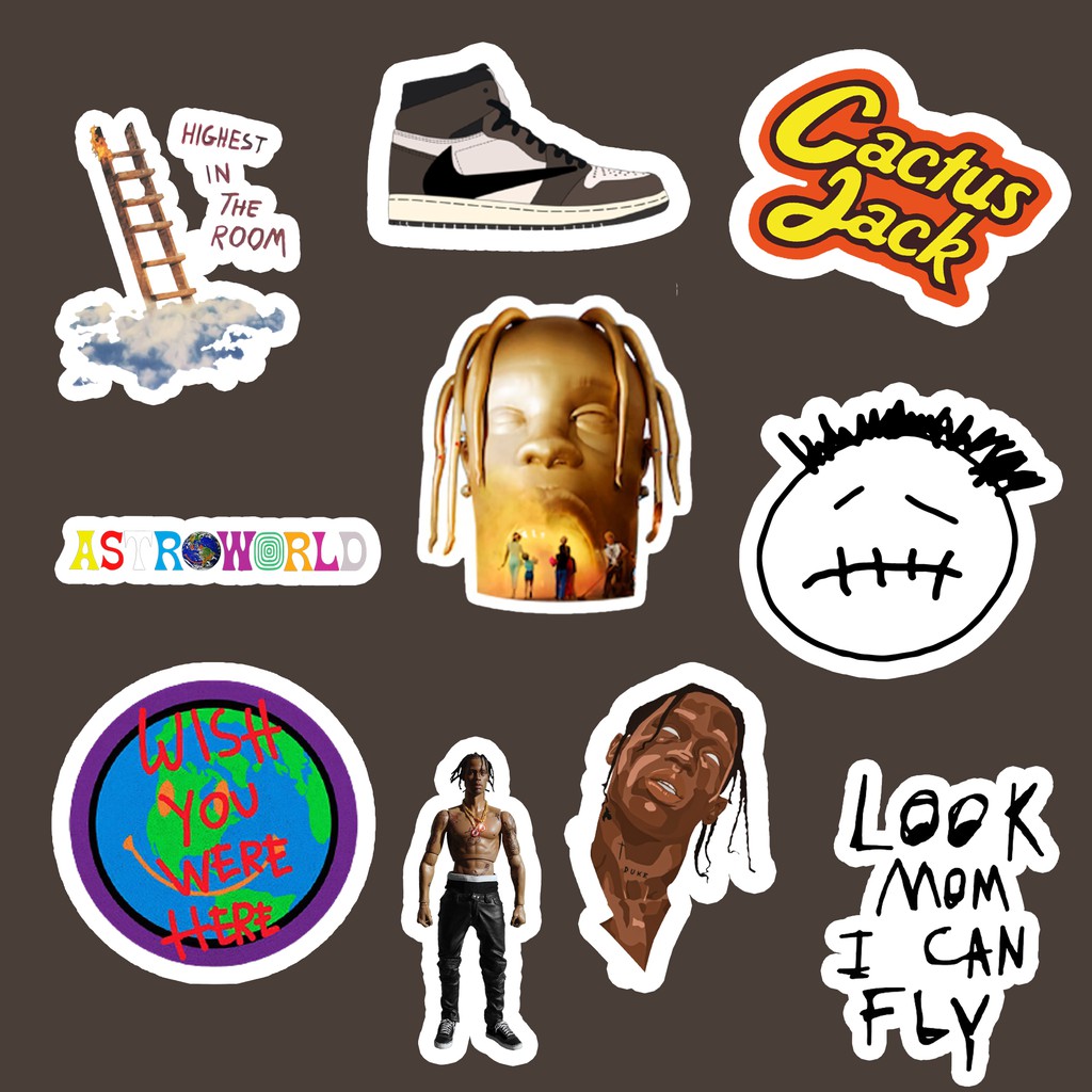 Travis Scott Sticker Pack Waterproof Laminated Shopee Philippines ...