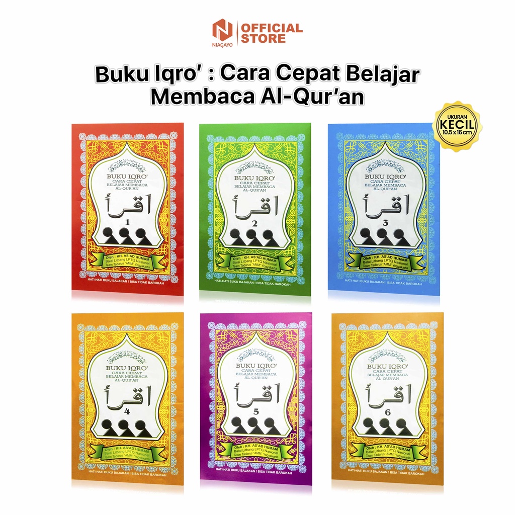 Jual Buku Iqro / Buku Iqra Untuk Anak Ukuran Kecil Jilid 1 Sampai 6 ...