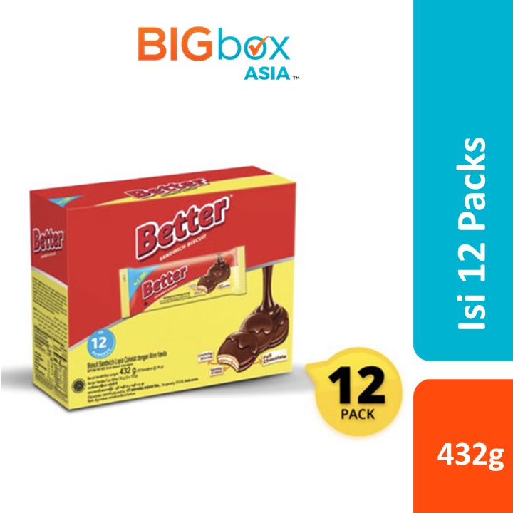 Jual Better Vanilla Fun Bites 1 Box isi 12 packs - 432g | Shopee Indonesia