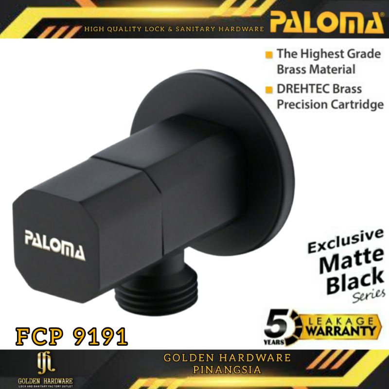 Jual PALOMA FCP 9191 STOP KRAN KERAN AIR DINGIN TEMBOK VALVE MATTE ...