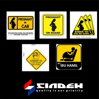 Jual STIKER KACA MOBIL CUTTING STICKER MOBIL ADA IBU HAMIL / PREGNANT ...