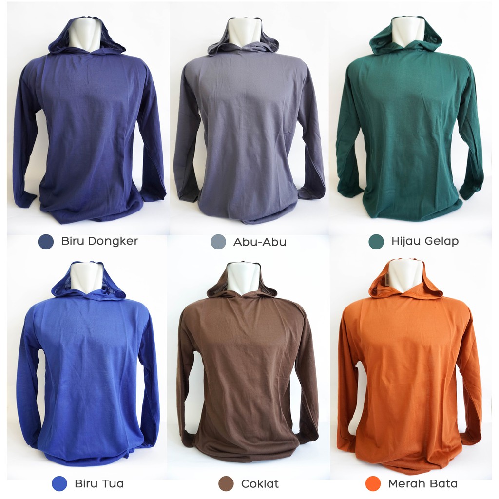 Jual Kaos Hoodie Polos Lengan Panjang Bahan TC | Shopee Indonesia Jual Kaos Hoodie Polos Lengan Panjang Bahan TC | Shopee Indonesia