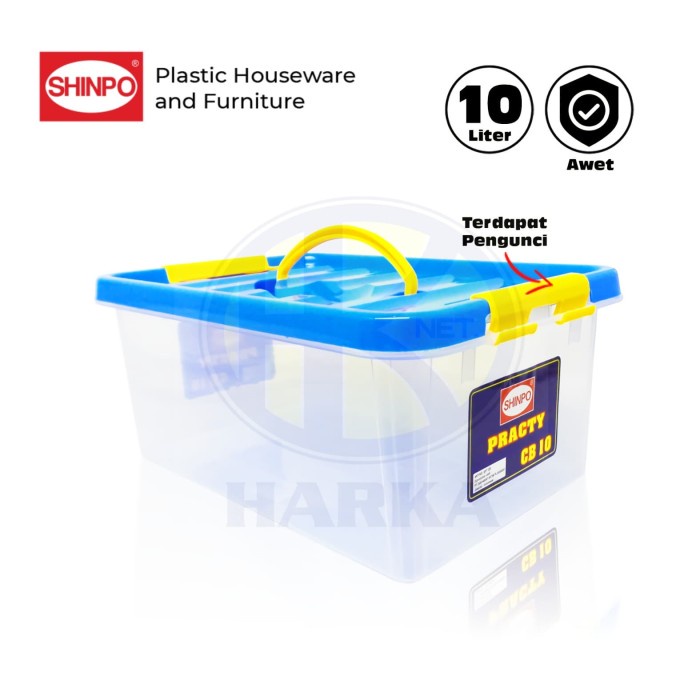 Jual PRACTY CONTAINER BOX 10 LITER | Boks Plastik Transparan Kotak ...