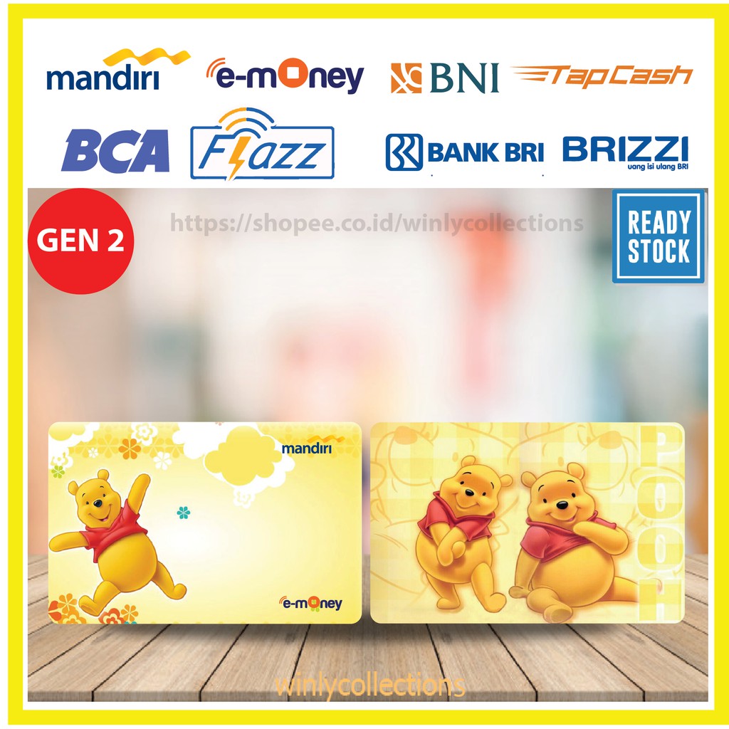 Jual Emoney Gambar ANIME Winnie The Pooh Cute Etoll Mandiri Flazz BNI ...