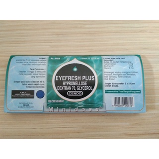 Jual CENDO EYEFRESH PLUS MINIDOSE TETES MATA STERIL UNTUK MENGATASI ...