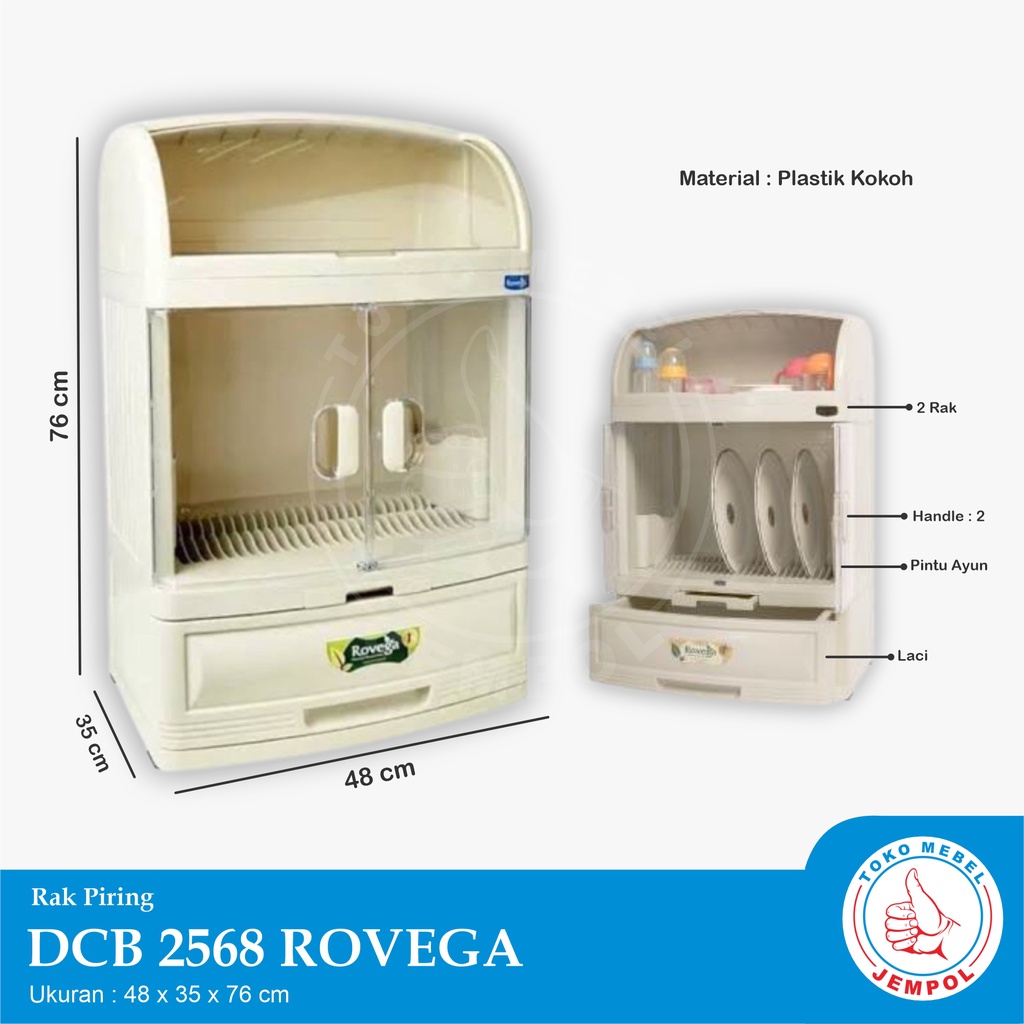 Jual Rak Piring ROVEGA PLADYS DCB-2568 Dish rack/Rak Dapur/Lemari ...