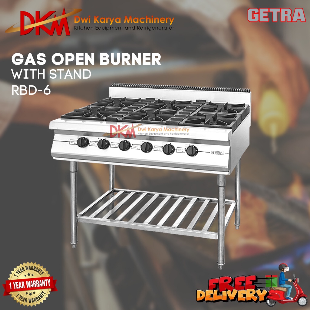 Jual Commercial Gas Open Burner Getra RBD-6 / Kompor Gas Skala Besar ...