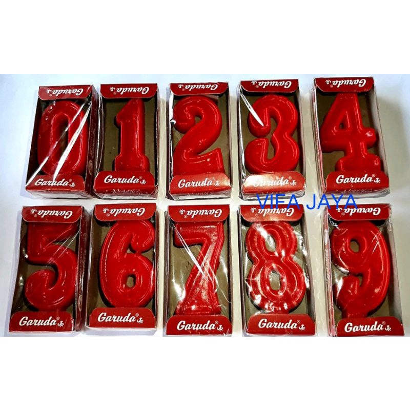Jual Lilin angka ulang tahun GARUDA merah | Shopee Indonesia