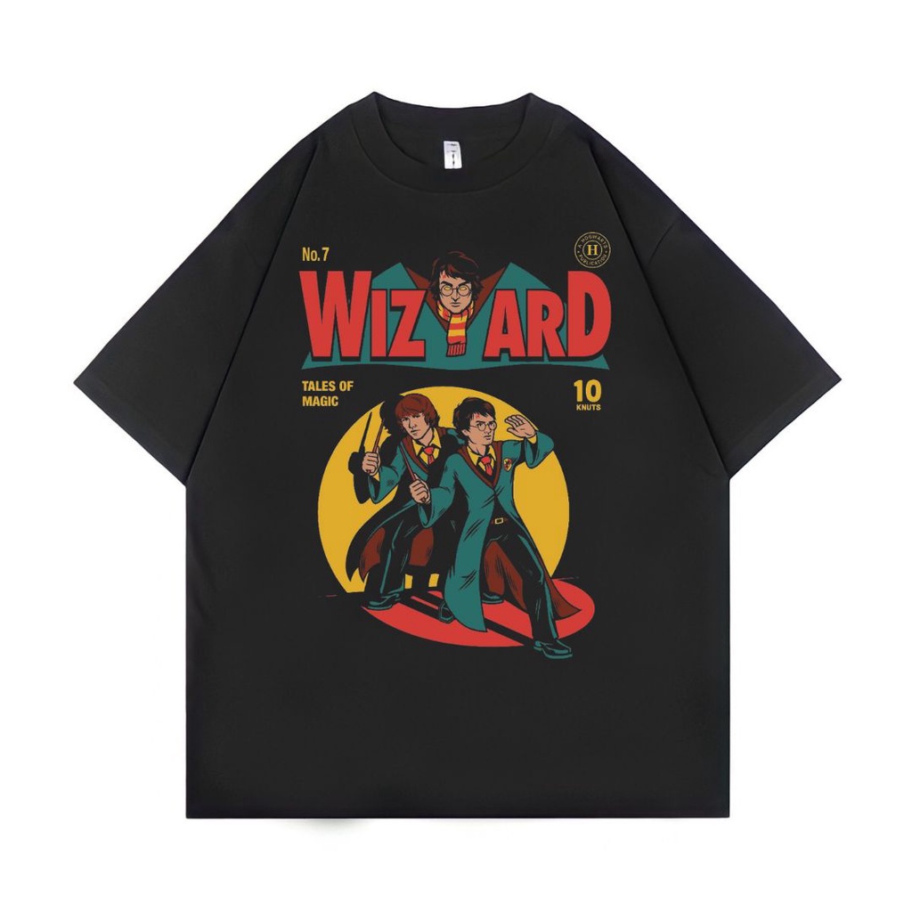 Jual Psycho Crucify "Wizard" Oversized T-Shirt | Black | Kaos Harry ...