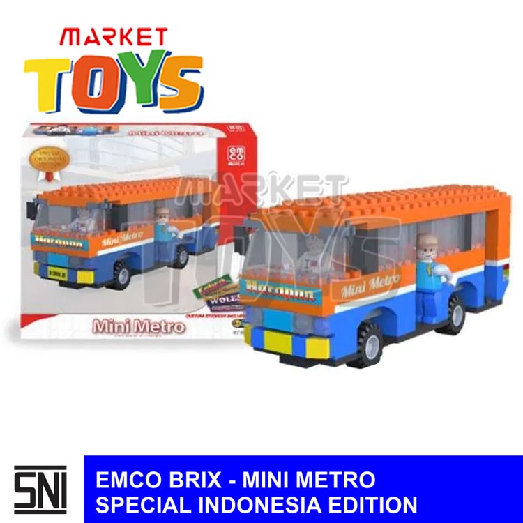 Jual Indo Brix - Bus Metro Mini Mainan Anak Susun Balok Brick Model Bus ...