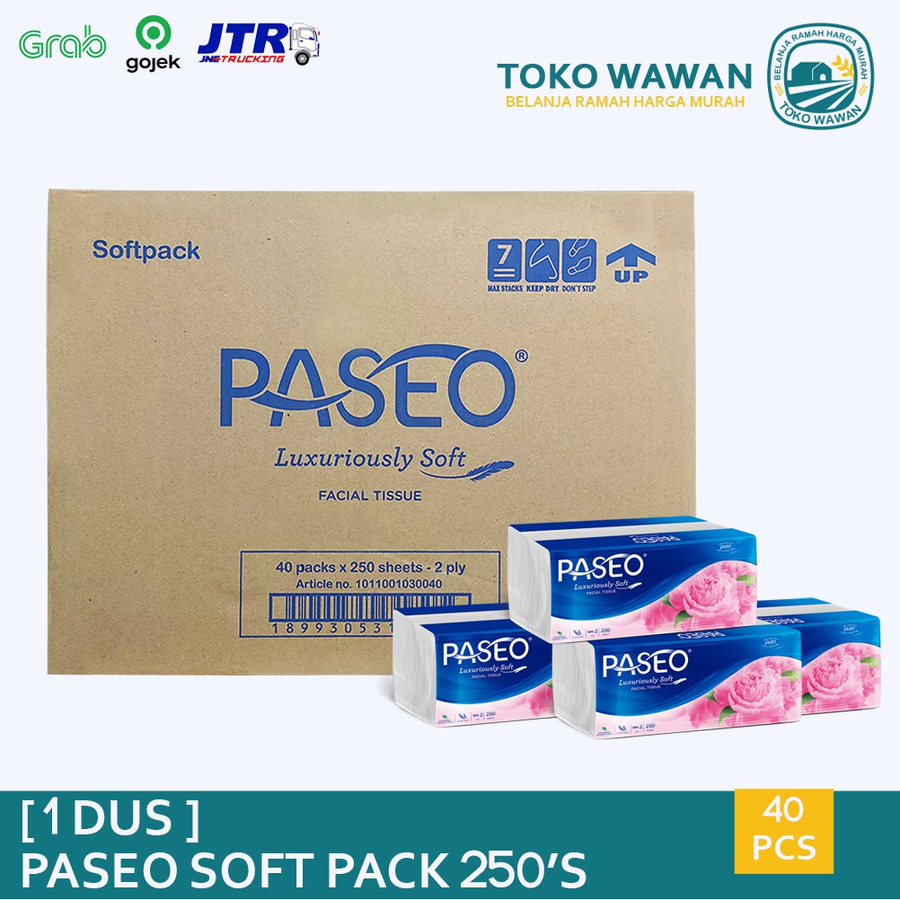 Jual Tissue PASEO ELEGANT SOFT PACK 250 Sheet / 1 DUS / KARTON isi 40 ...