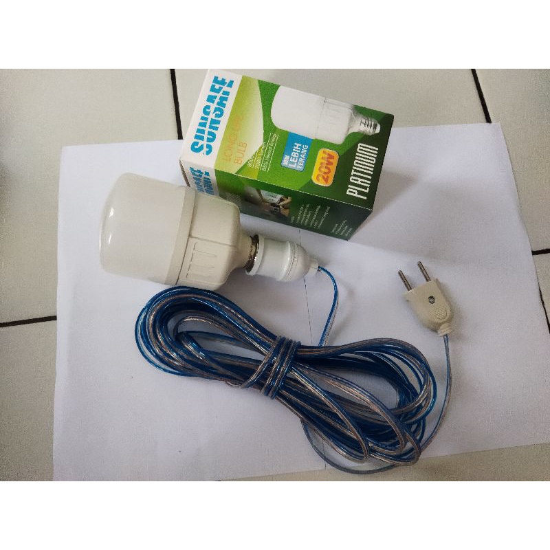 Jual Fitting+lampu led & kabel listrik transparan | Shopee Indonesia